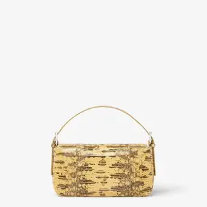 Fendi Baguette® 26424 Tegu Lizard Leather Bag